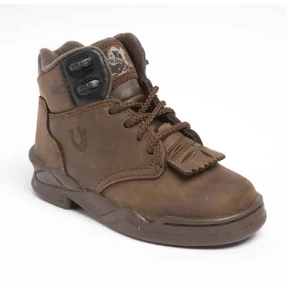 Roper Ladies Horseshoe Lacers - Chocolate Brown - Stampede Tack ...