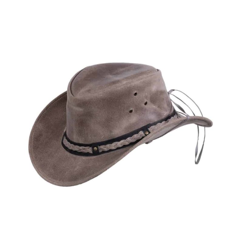 Outback Trading Wagga Wagga Leather Hat - Anteloppe Rough Cut ...